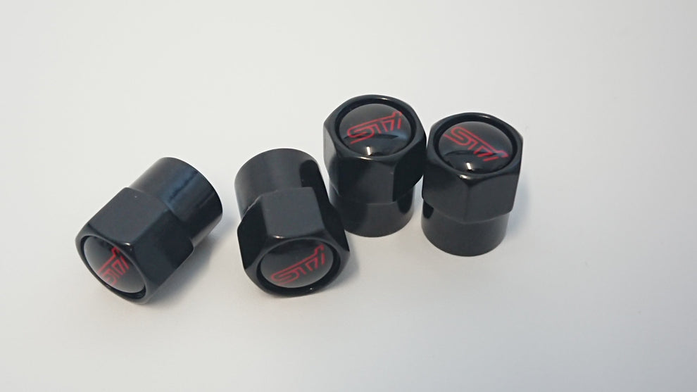 STI Logo Valve Stem Caps - 3x Colours – Twenty20 Racing