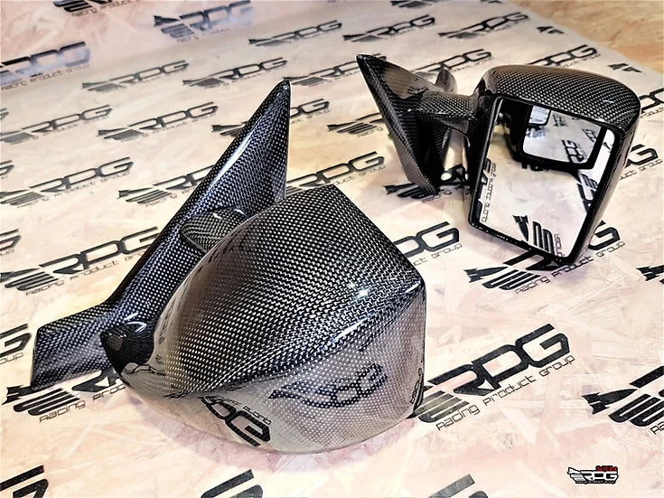 RPG Carbon WRC Electrical Adjustable Vacuum Form Carbon Fiber Mirrors ...