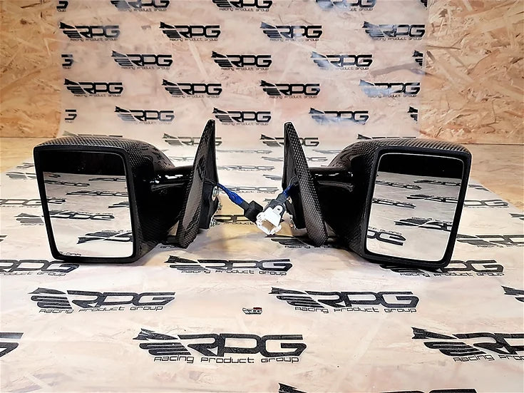 RPG Carbon WRC Electrical Adjustable Vacuum Form Carbon Fiber Mirrors ...